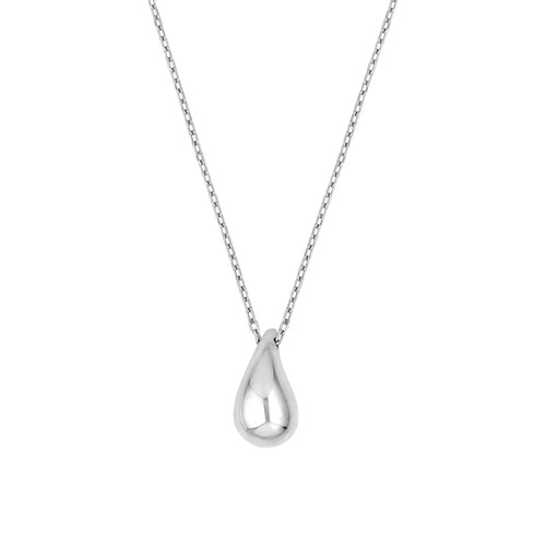 Sterling Silver Teardrop Pendant Forzentina Necklace PSL - Midas Chain