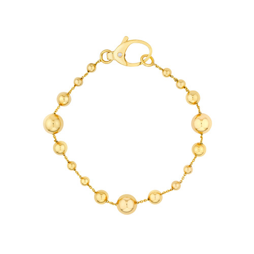 Diamond Bead Station Bracelet - Midas Chain