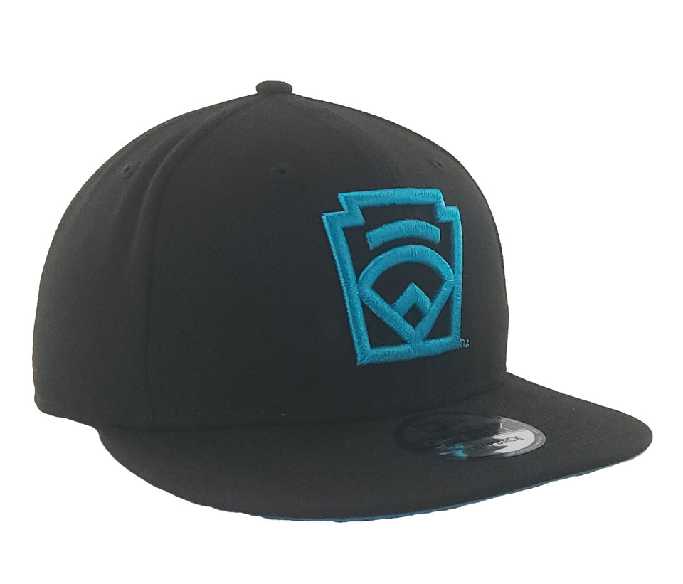 New Era 9Fifty Black Little League Baseball Blue Keystone Emblem Logo ...