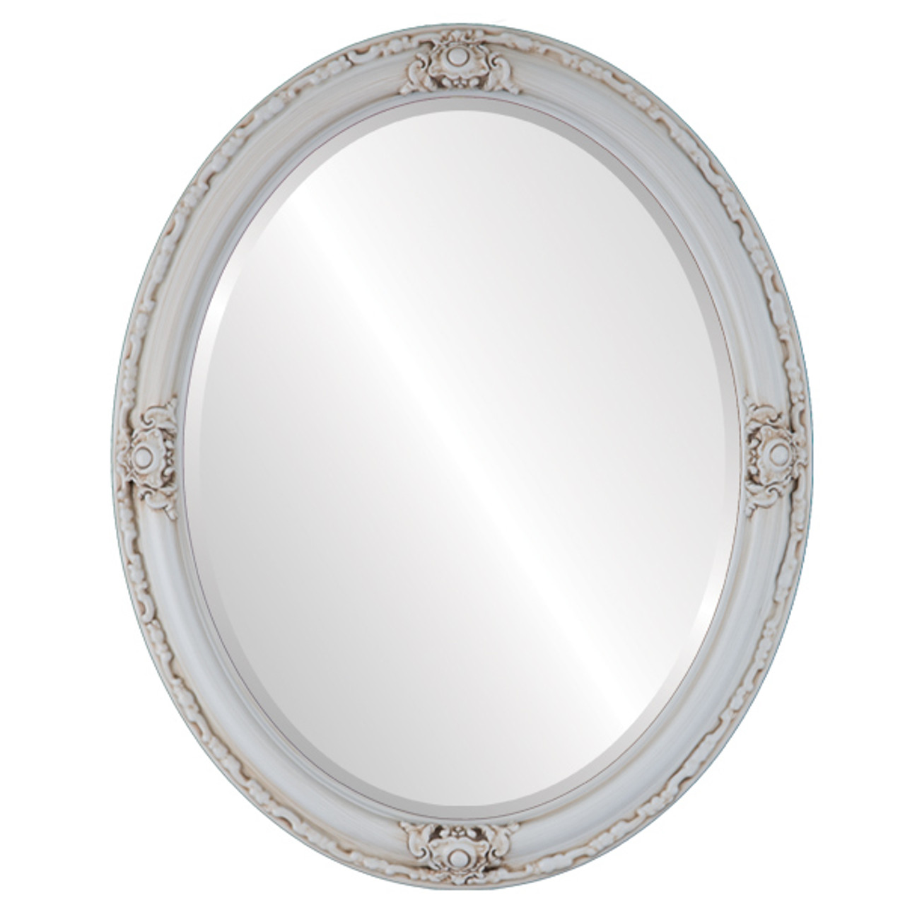 White oval mirror store