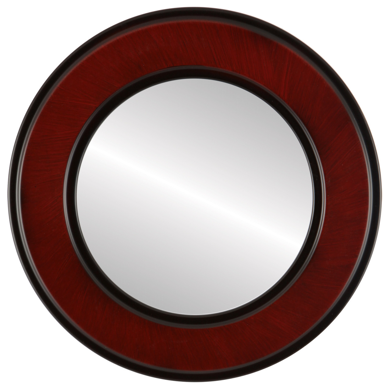 Contemporary Red Round Mirrors from $111 | Free Shipping