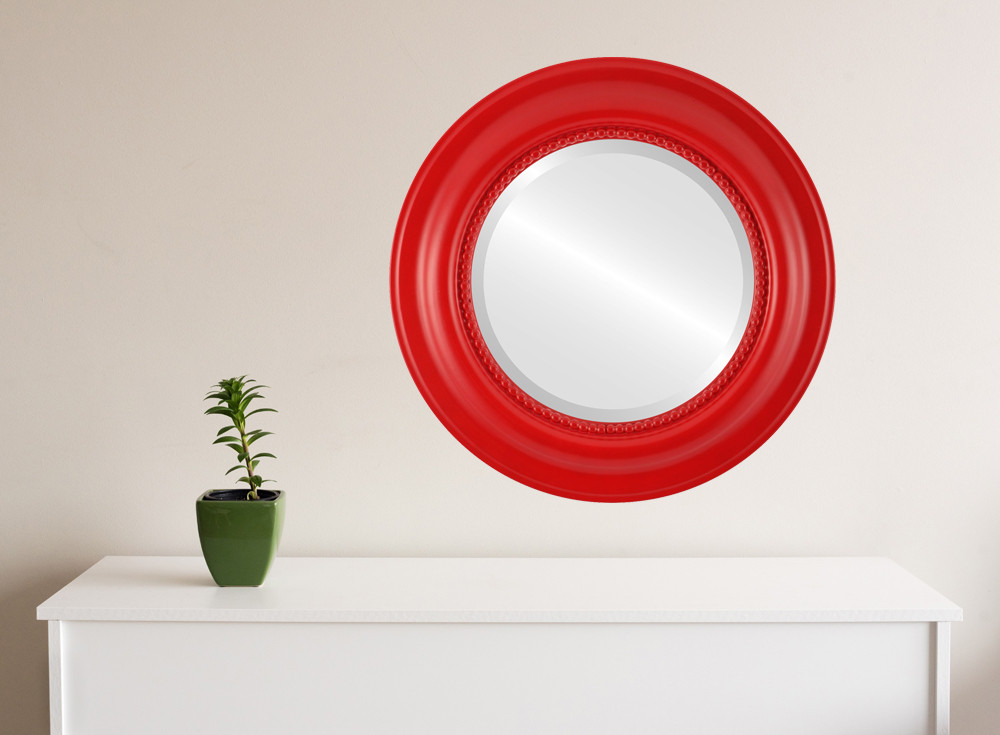 Decorative Red Round Mirrors from $146 | Free Shipping