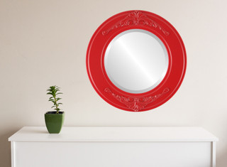 Vintage Red Round Mirrors from $127 | Free Shipping