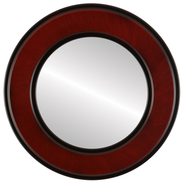 Contemporary Red Round Mirrors from $111 | Free Shipping