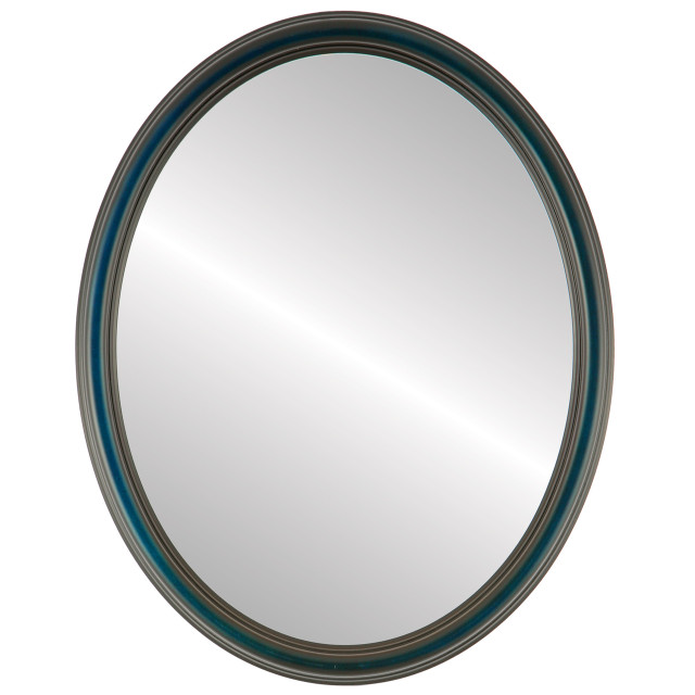 Antique Blue Oval Mirrors from $103 | Free Shipping