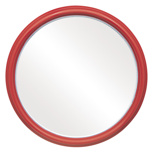 Antique Red Round Mirrors from $126 | Free Shipping