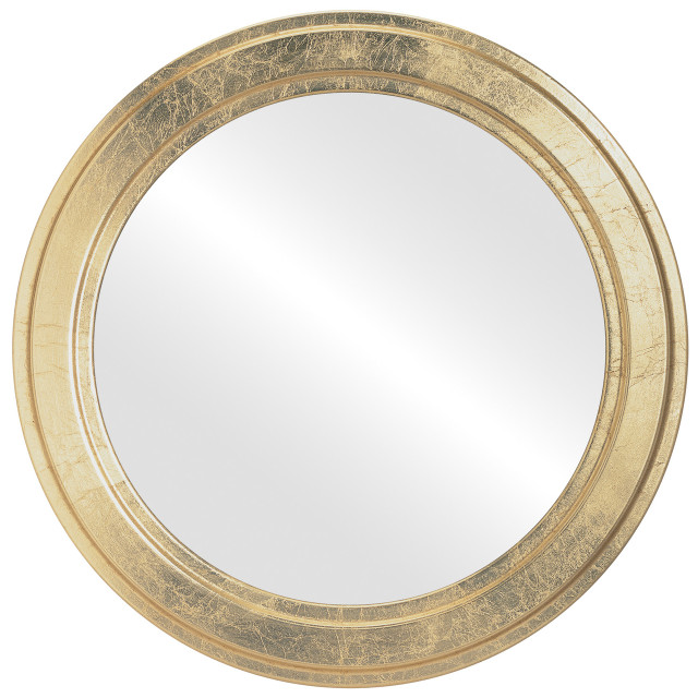 Contemporary Gold Round Mirrors from $132 | Free Shipping