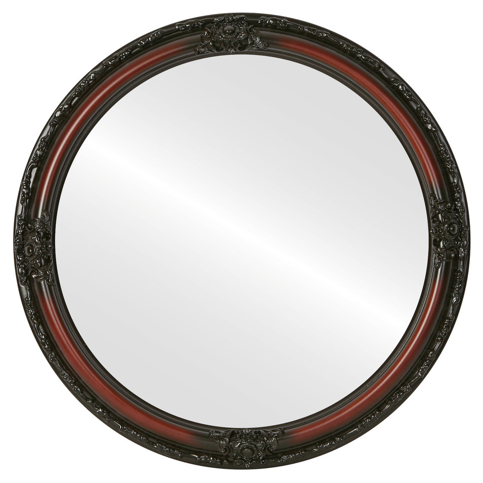 Antique Red Round Mirrors from $136 | Free Shipping