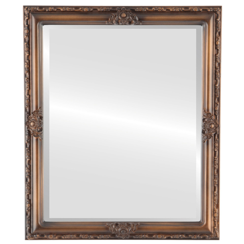 Rubbed Bronze Rectangle Mirrors | The Oval and Round Mirror Store
