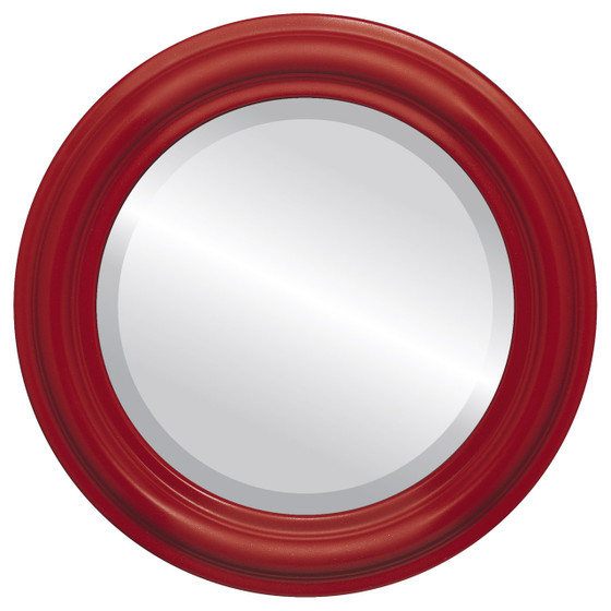 Contemporary Red Round Mirrors from $119 | Free Shipping