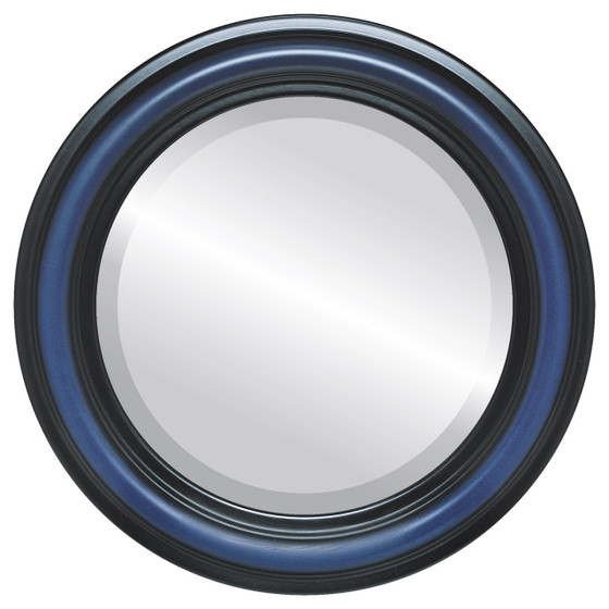 Contemporary Blue Round Mirrors from $119 | Free Shipping