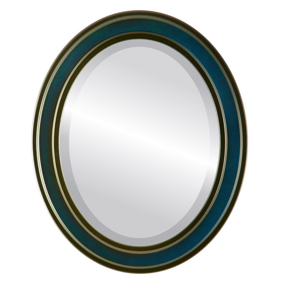 Contemporary Blue Oval Mirrors from $111 | Free Shipping