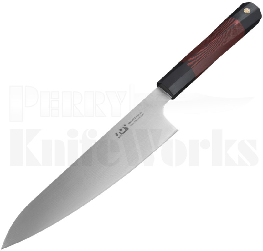 Xin Cutlery XinCare Series 7" Chef's Knife Black/Red G-10 l XC104