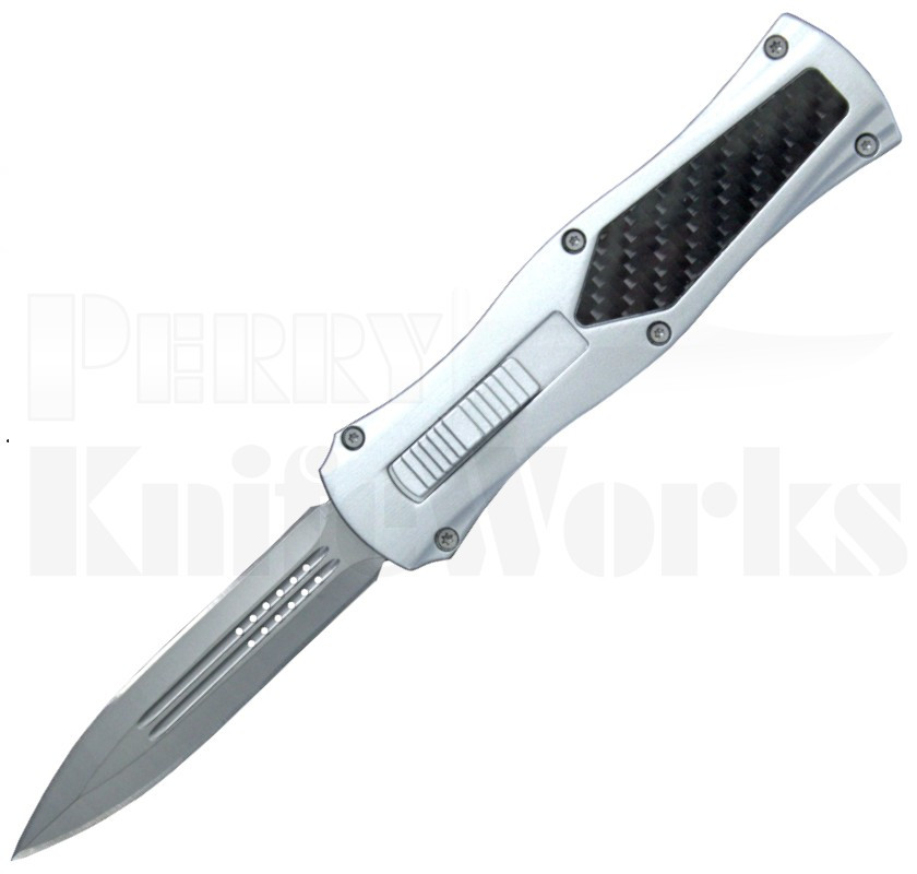 Delta Force OTF Automatic Knife Carbon Fiber l 3.5" Gray Blade