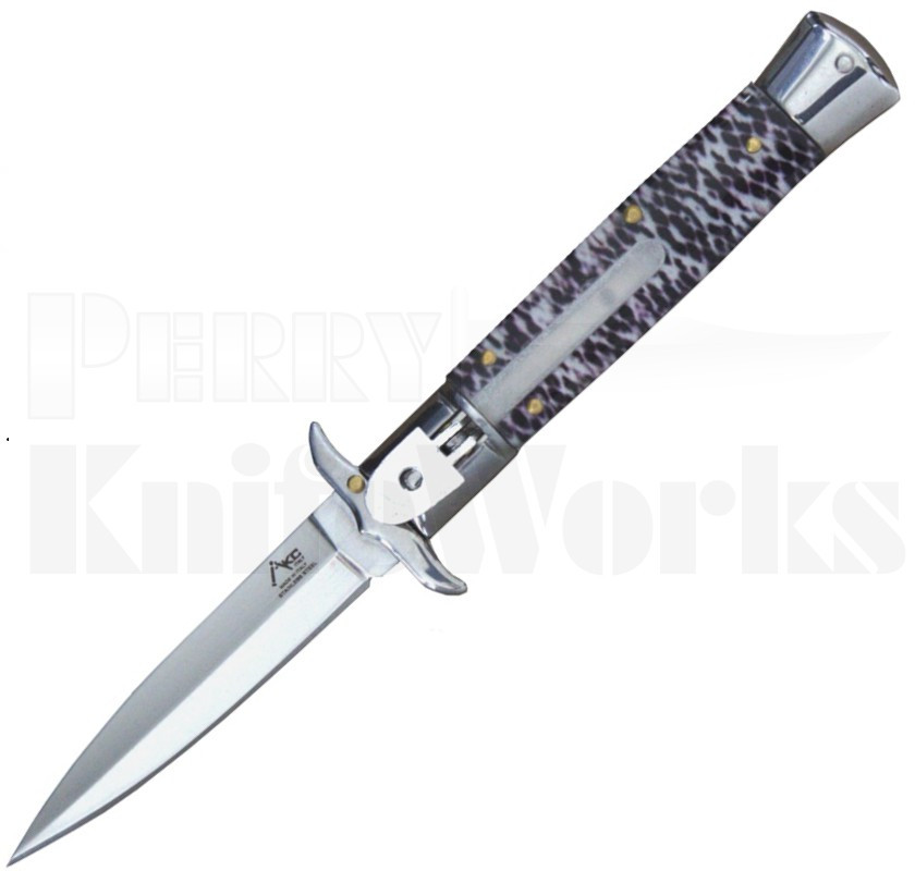 Milano 8" Leverlock Swinguard Dagger Automatic Knife Snake