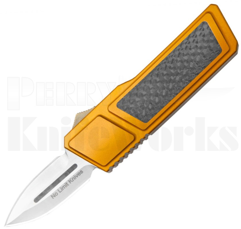 No Limit Knives Akuma Orange OTF Automatic Knife l 2" Satin Dagger