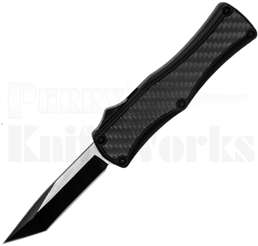 Delta Force Carbon Fiber Automatic OTF Knife l Two-Tone Tanto Blade