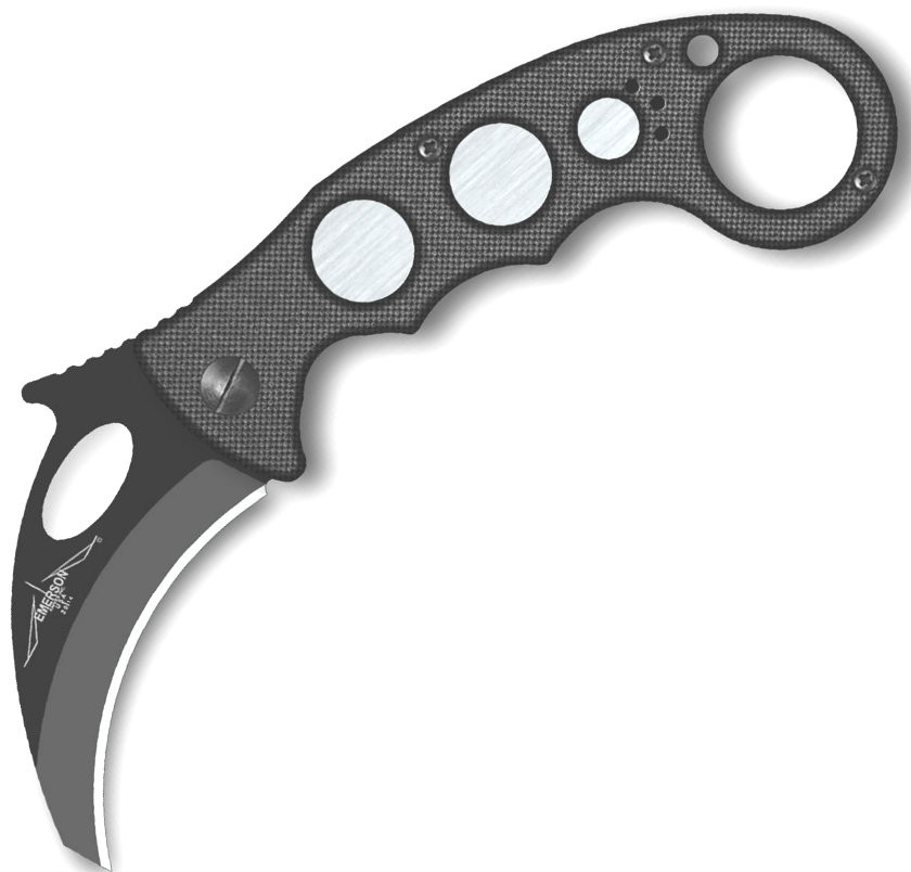 Emerson Knives Karambit BT Linerlock Knife (Black Bullnose) - Perry ...