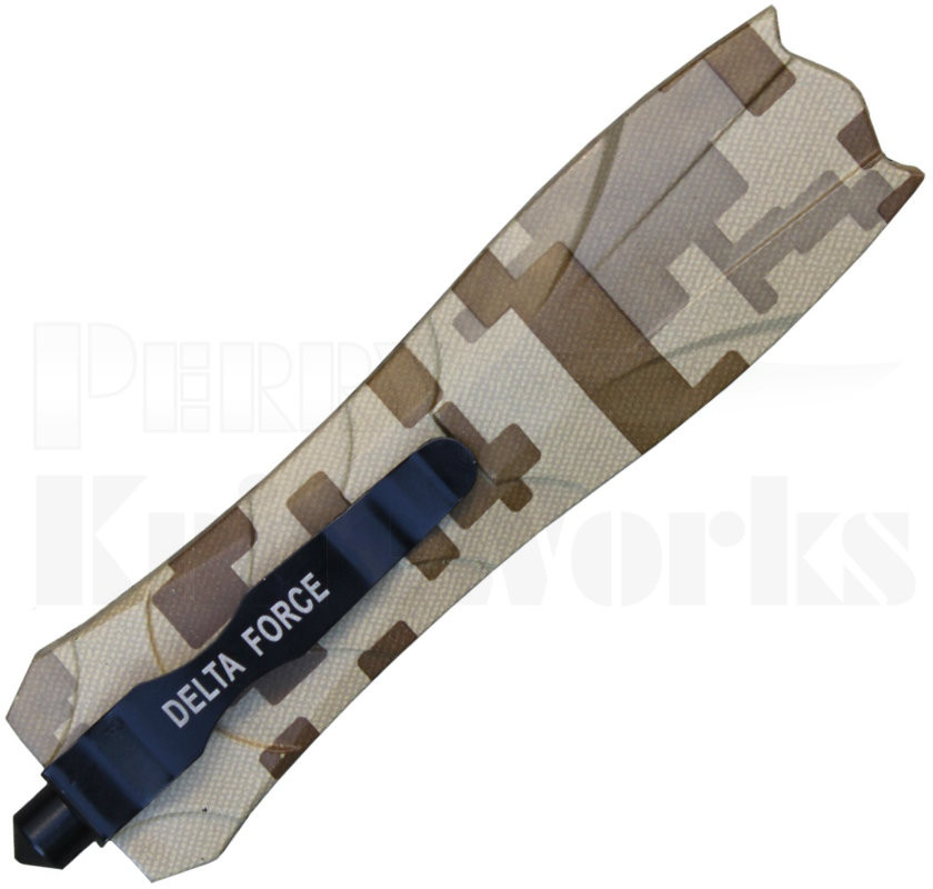 Delta Force OTF Dagger Automatic Knife Desert Camo l Perry Knifeworks