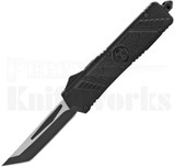 Delta Force Black OTF Automatic Knife Skull l Two-Tone Tanto