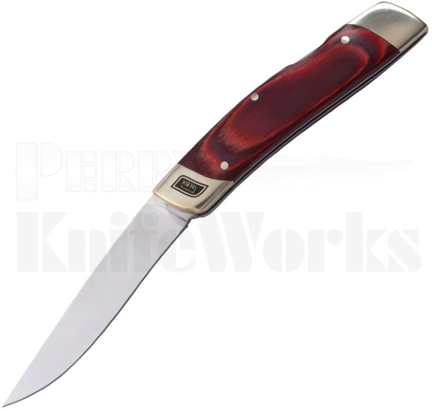 NoBox Single Blade Lockback Knife Red Wood l For Sale**