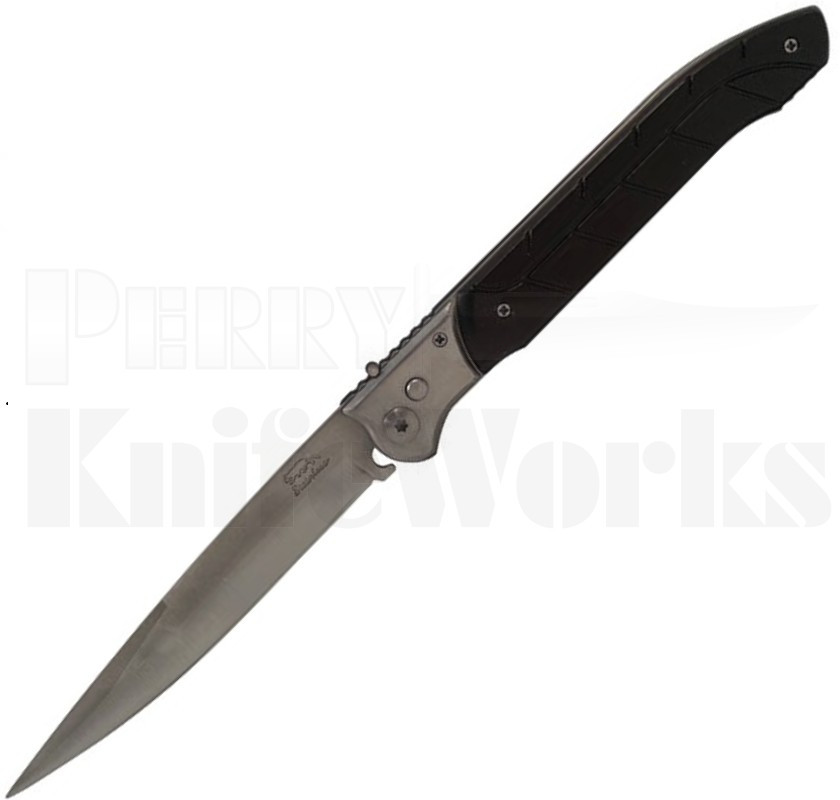 Milano XL Automatic Knife Black l 5.5" Satin Blade
