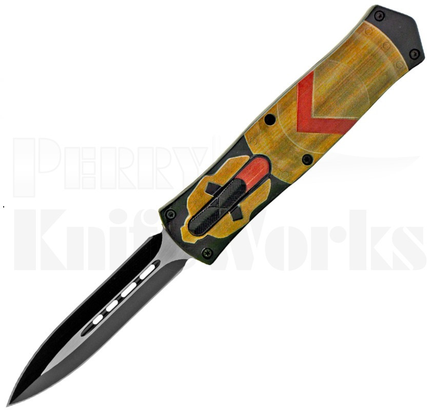 Delta Force Molon Labe OTF Automatic Knife Gold