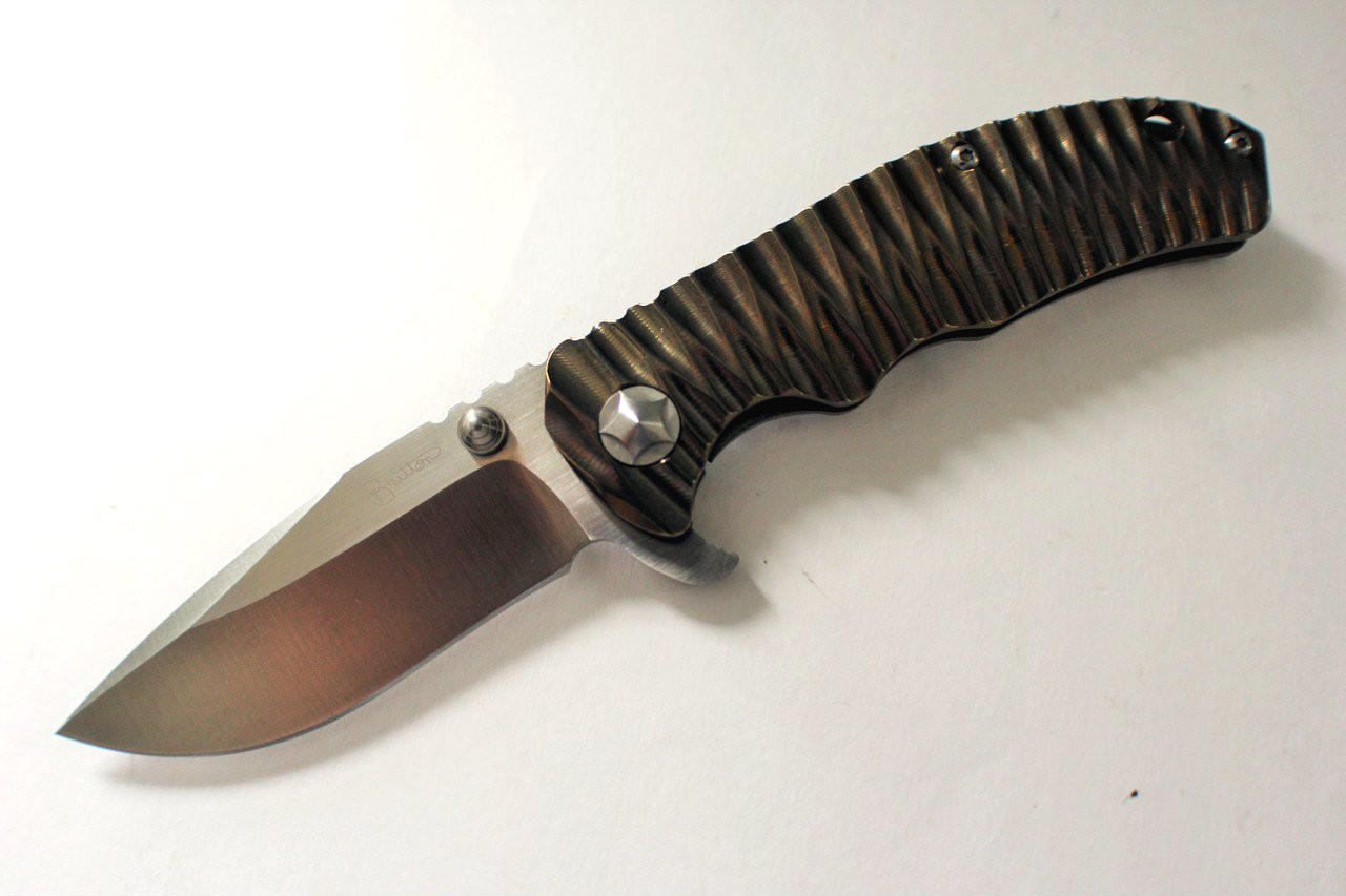 Tim Britton Knives Custom Mini Tango 2 Knife Bronze Titanium - Satin ...