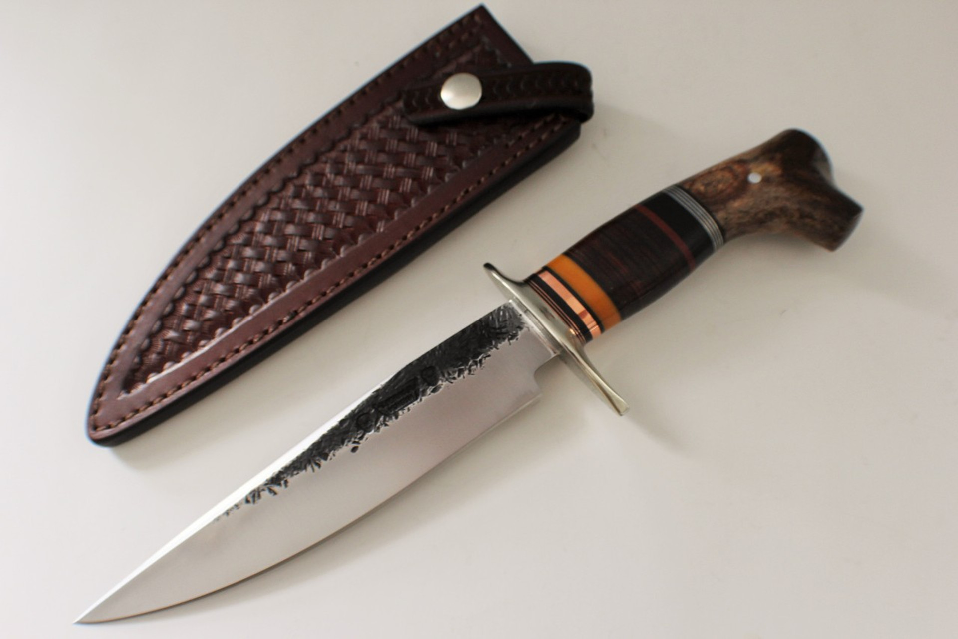 James Behring Jr Crotch Stag Double Skull Stamp Fighter - Perry Knifeworks