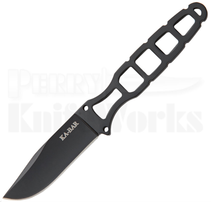 Ka-Bar Skeleton Black Neck Knife (Black) - Perry Knifeworks