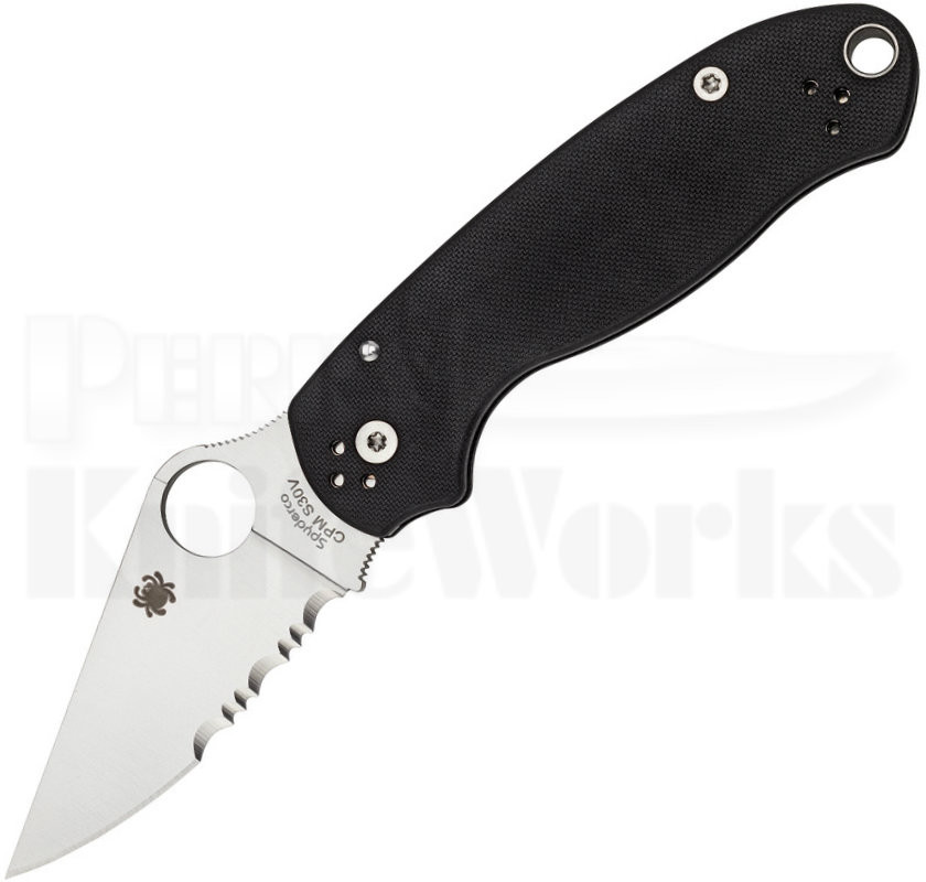 Spyderco Para 3 Compression Lock Knife Black C223GPS l Perry Knife..