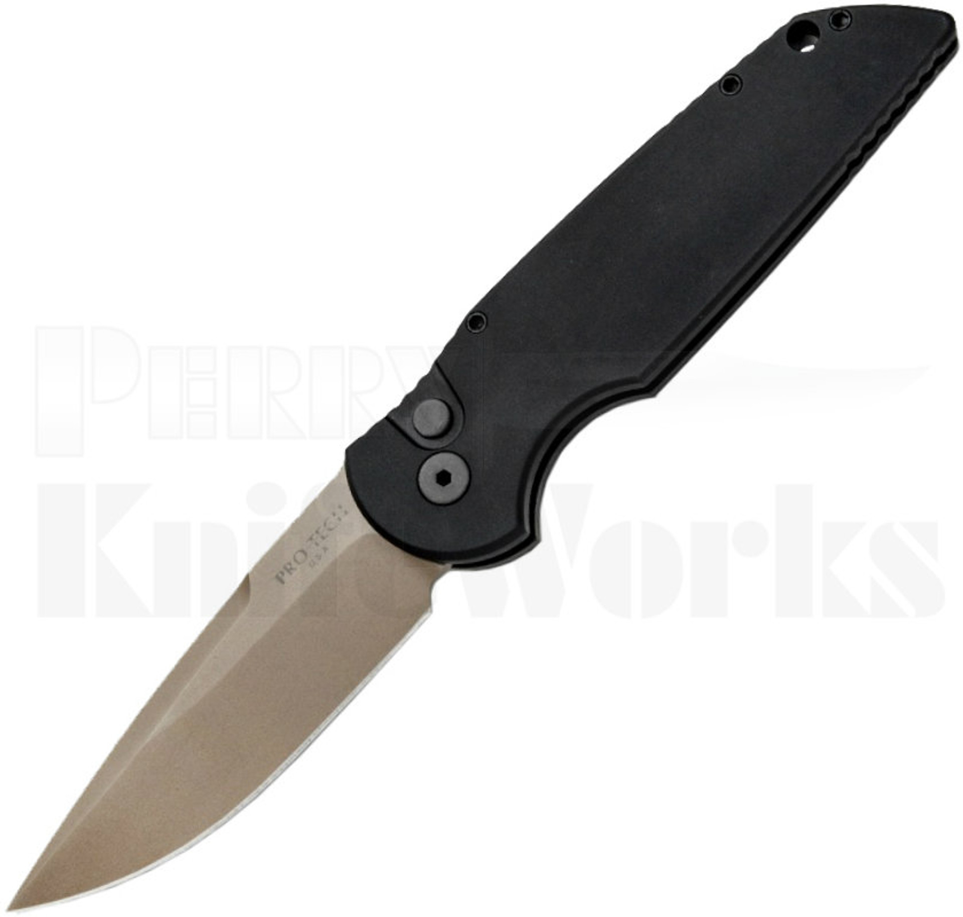 Protech Tr 348 Tactical Response Automatic Knife Black L Tan Blade