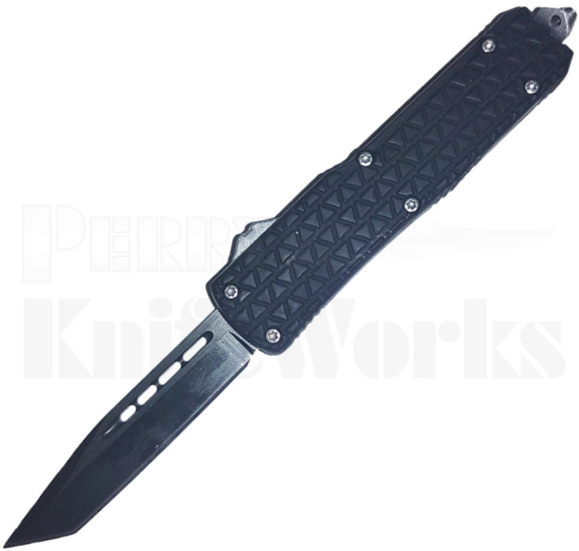 Cutting Edge Triad Mini Black D/A OTF Automatic Knife Tanto Blade
