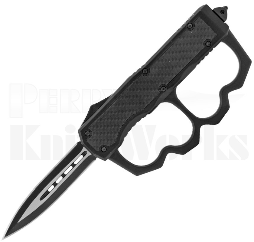 Delta Force Automatic D/A OTF Knuckle Knife Dagger l Carbon Fiber