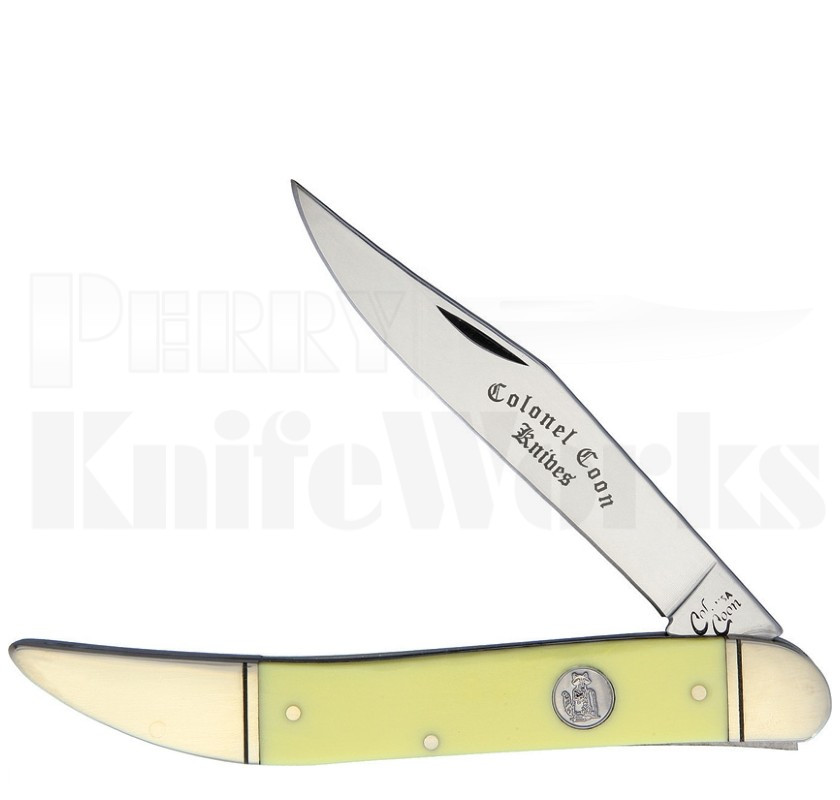 Colonel Coon Large Toothpick Slip Joint Knife Yellow CC93Y