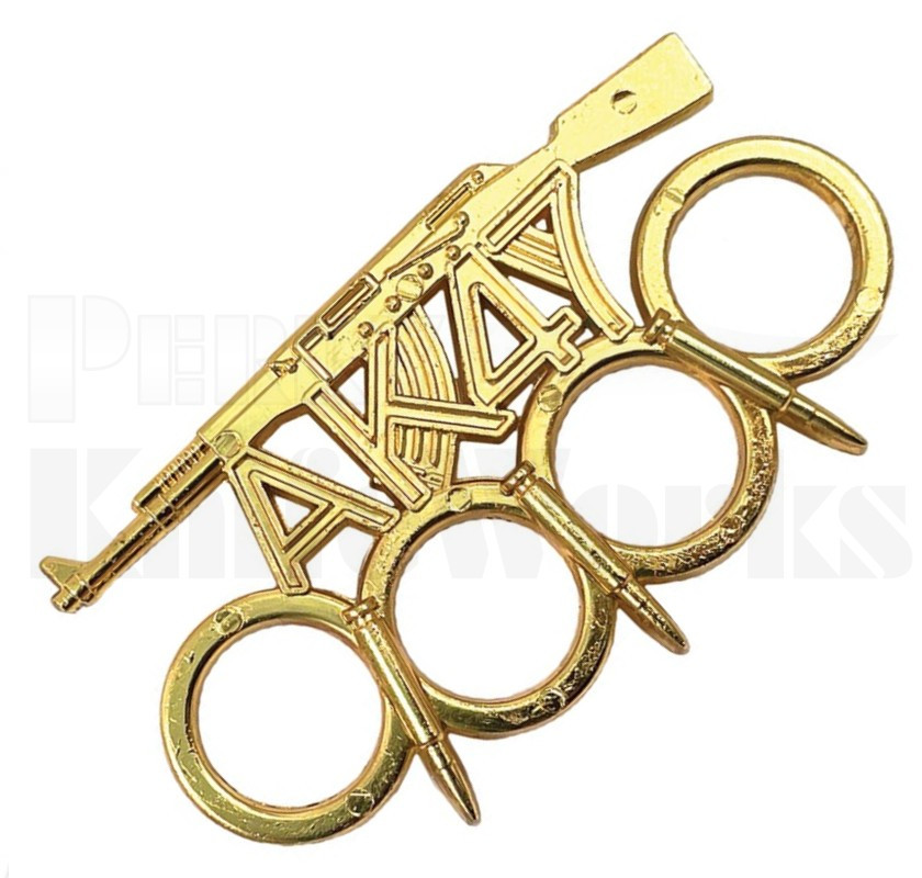 AK-47 Russian Gangster Knuckle Paper Weight Brass