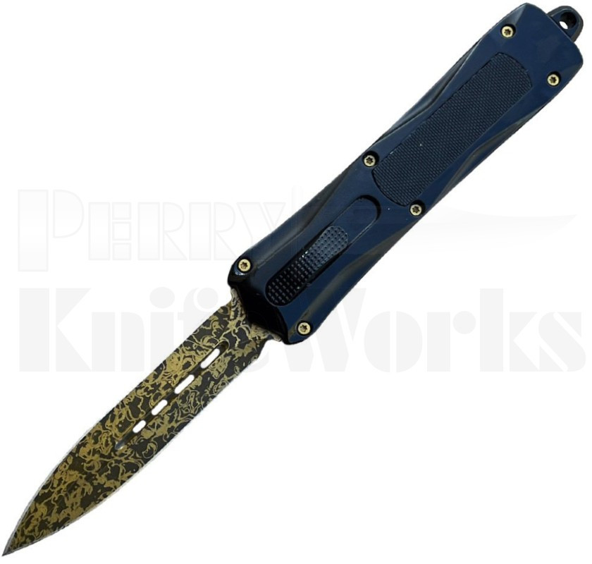 Armed Force Tactical OTF Automatic Knife Dagger l Gold Blade