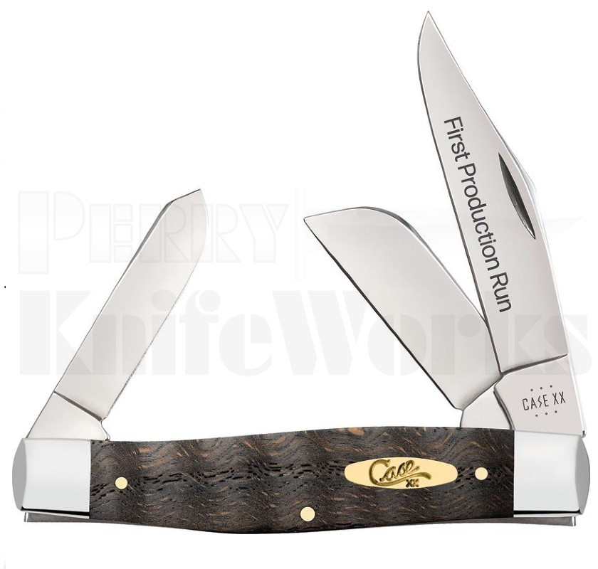 Case Black Curly Oak Large Stockman Knife First Production Run