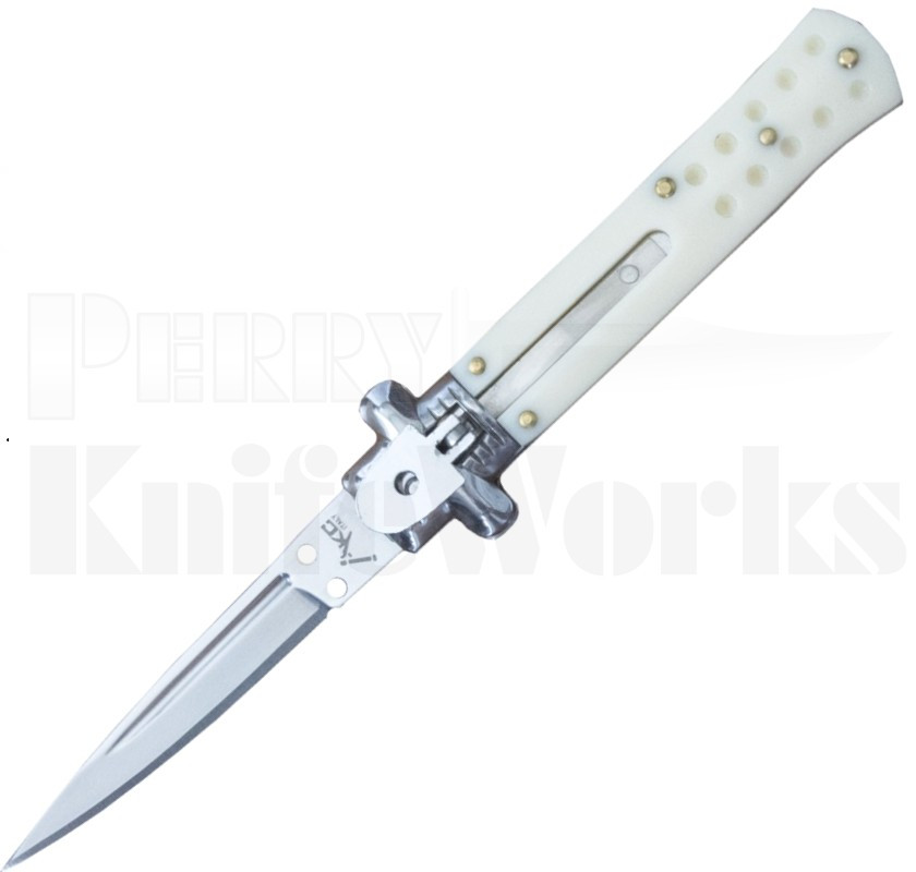 Milano 8" Leverlock Automatic Knife Ivory l **For Sale**