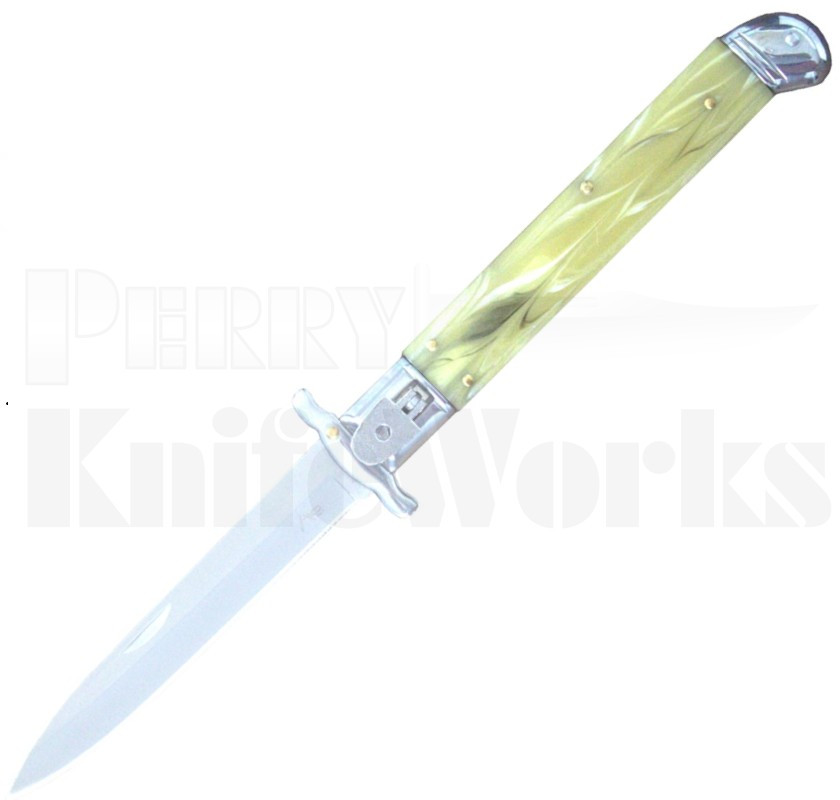 Milano 11" Leverlock Swinguard Automatic Knife Cream Swirl