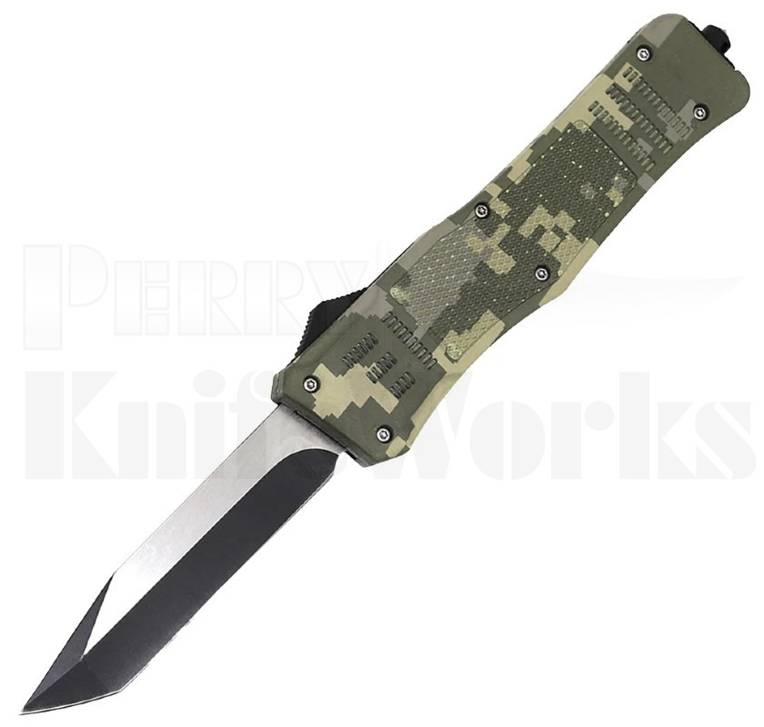 Delta Force OTF Automatic Knife Camo ABS l 2-Tone Tanto