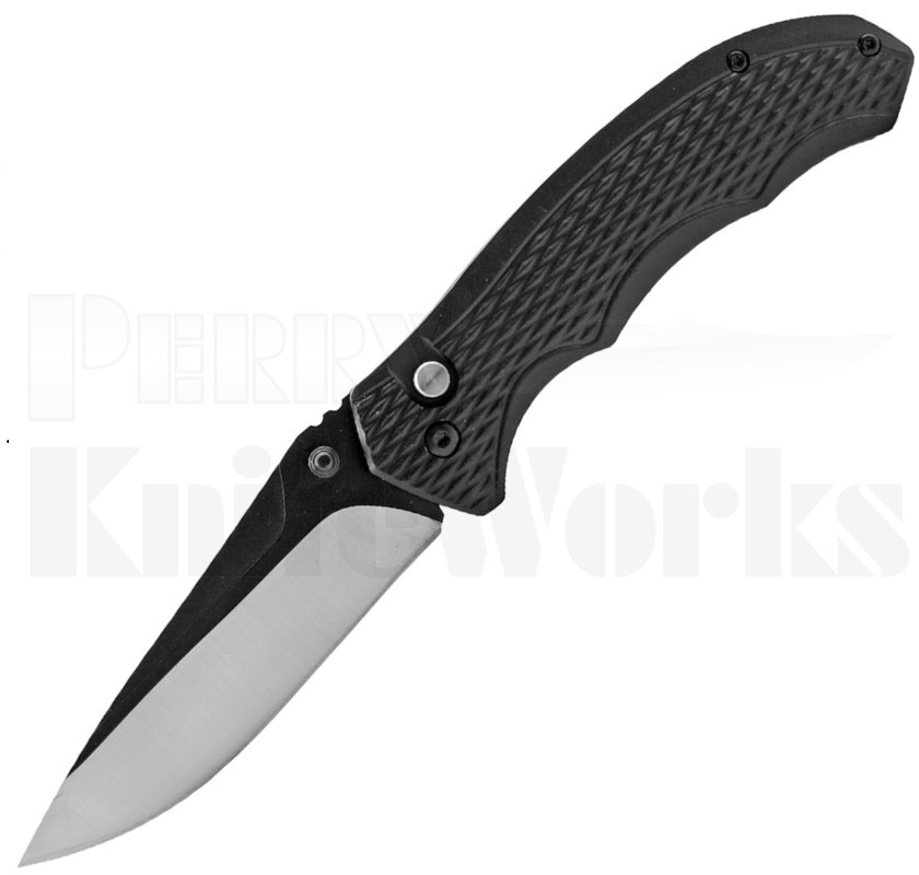 Delta Force Automatic Knife Black Aluminum l Satin Blade