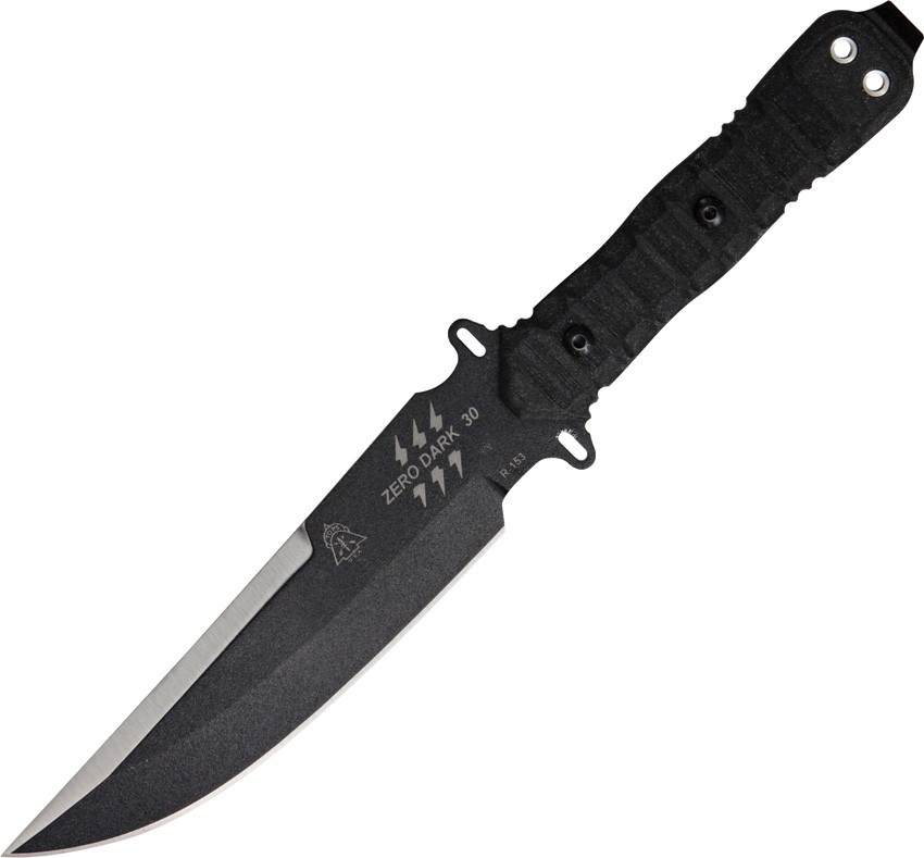 TOPS Knives Zero Dark 30 Fixed Blade Knife (Black Traction) - Perry ...