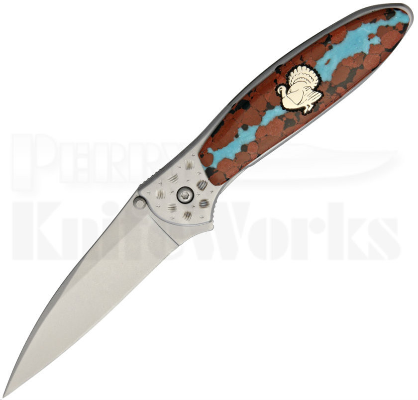 Brian Yellowhorse Custom Kershaw Turkey Leek Knife (Satin) - Perry ...