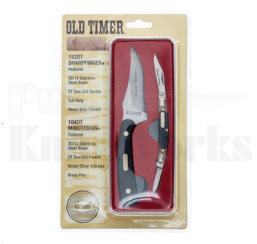 Schrade Old Timer Knife Combo Sharpfinger & Minuteman Limited Ed.