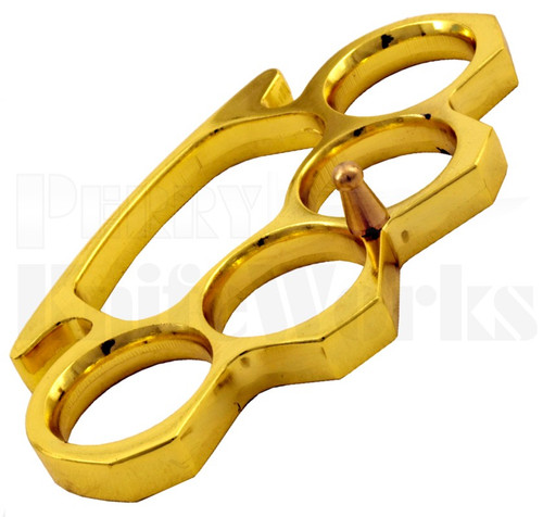 Devils Fist Heavy Duty Gold Belt Buckle Knuckle Weight