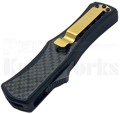 Delta Force Carbon Fiber Automatic OTF Knife l Gold Blade