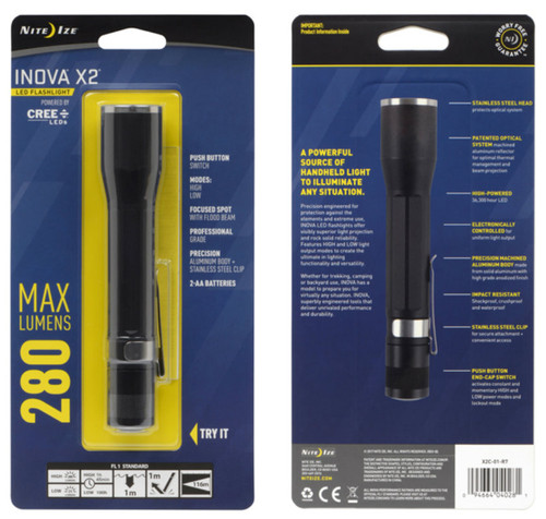 Nite Ize Inova X2 LED Flashlight Black 280 Lumens l Perry Knife Works