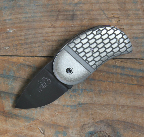 Philip Booth Model 18 Minnow Automatic Knife l Gun-Blue Blade l Free..