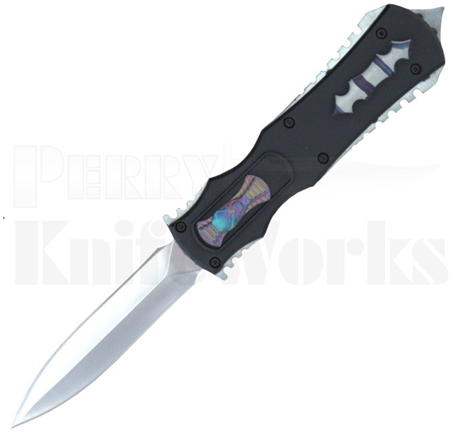 Delta Force OTF Dagger Automatic Knife Black l Polished Blade